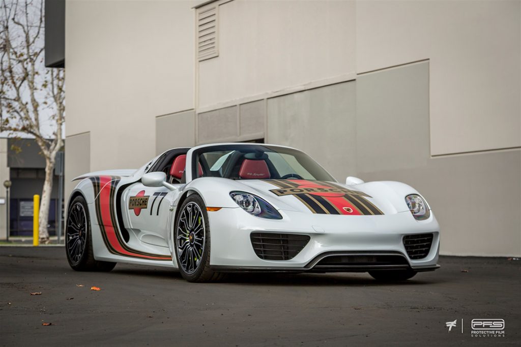 Porsche 918 Spyder Martini with an Orange Twist - Protective Film Solutions